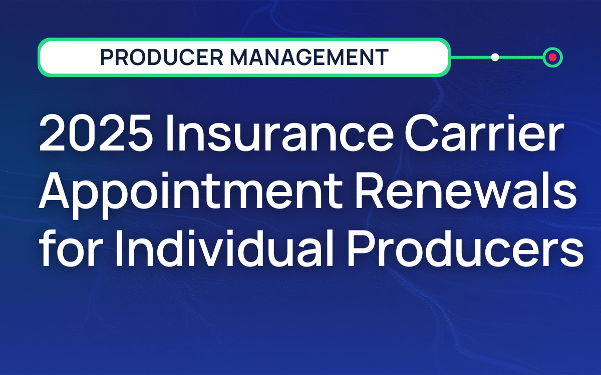 2025 Insurance Carrier Appointment Renewals For Individual Producers ...